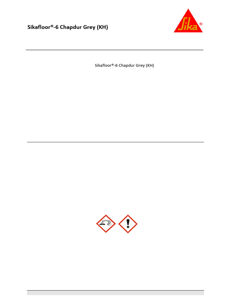 MSDS Sika Chadur | PDF | Occupational Safety And Health | Working ...