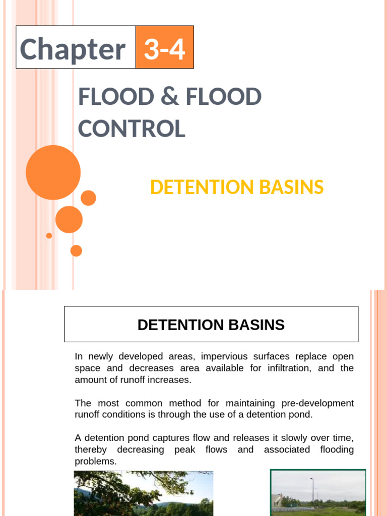 Detention Basins | PDF | Discharge (Hydrology) | Drainage Basin
