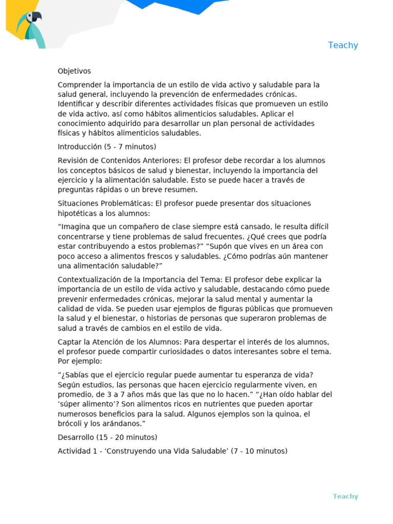 Generador de Plan de clase - 9_1_2025 | PDF