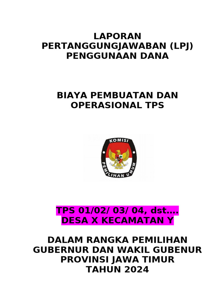 DRAFT SPJ PEMBUATAN DAN OPERASIONAL TPS Oke | PDF