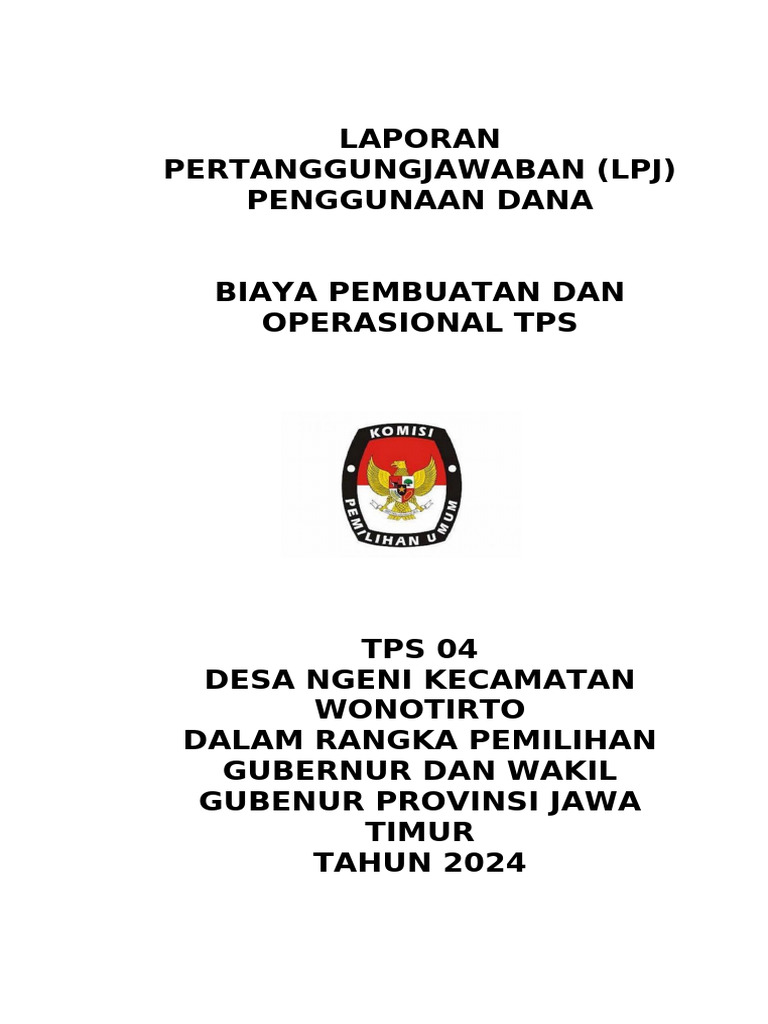 DRAFT SPJ PEMBUATAN DAN OPERASIONAL TPS Oke | PDF