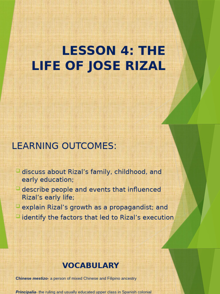 Lesson 4 - The Life of Jose Rizal | PDF