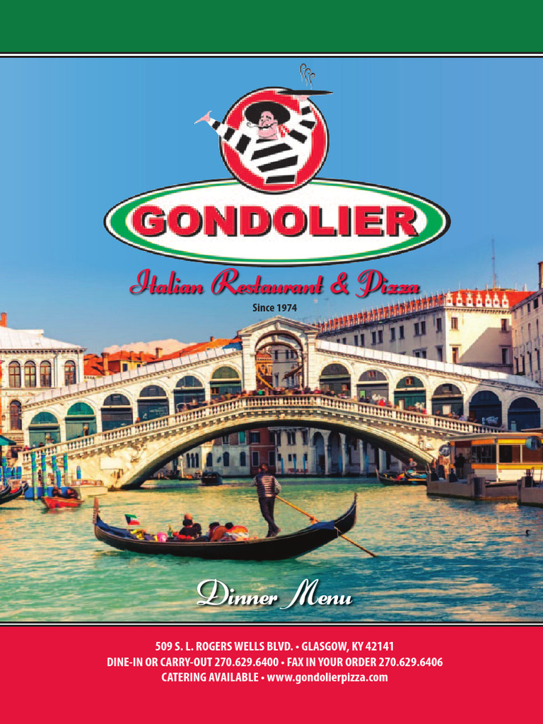 Gondolier-Dinner-Glasgow-01-24 | PDF | Salad | Pizza