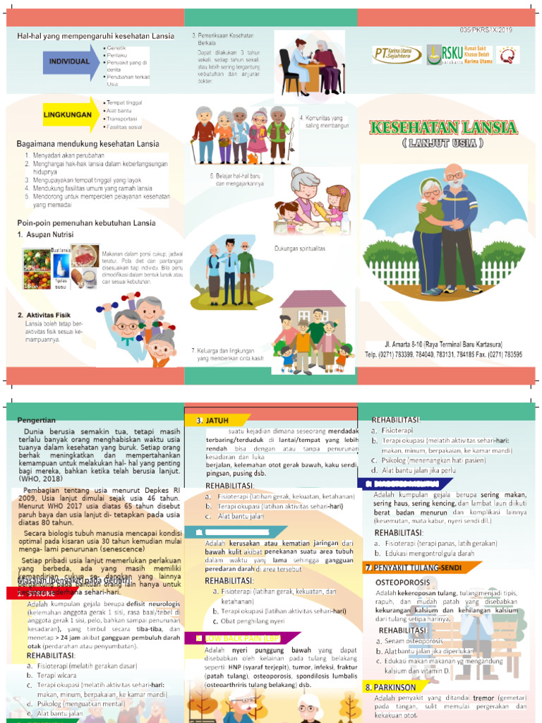 Leaflet Lansia Ok Fix | PDF