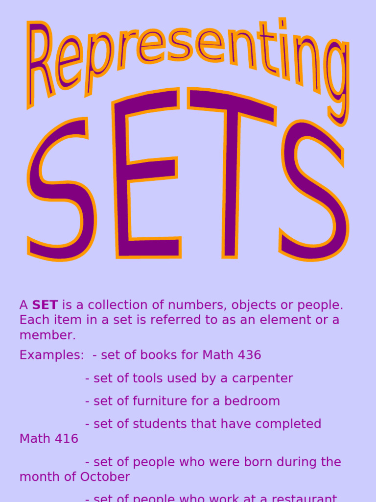 sets_ppt | PDF | Numbers | Mathematical Concepts