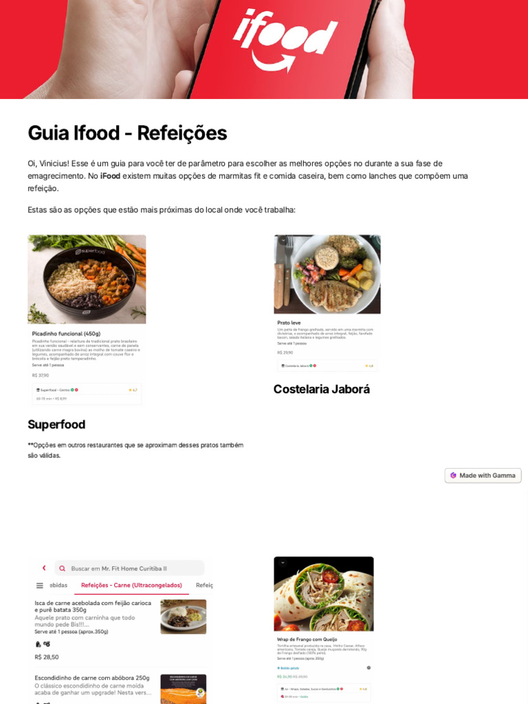 Guia Ifood Refeicoes | PDF
