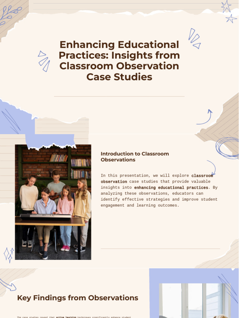 Slidesgo Enhancing Educational Practices Insights From Classroom | PDF