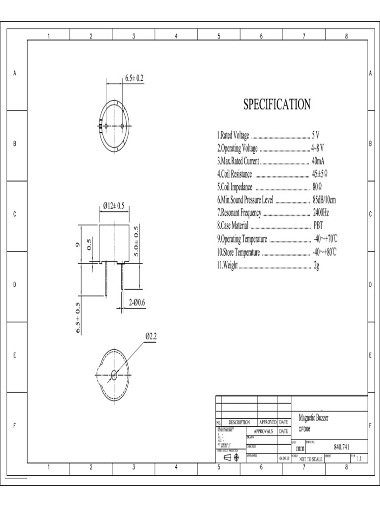 Datasheet Buzzer | PDF
