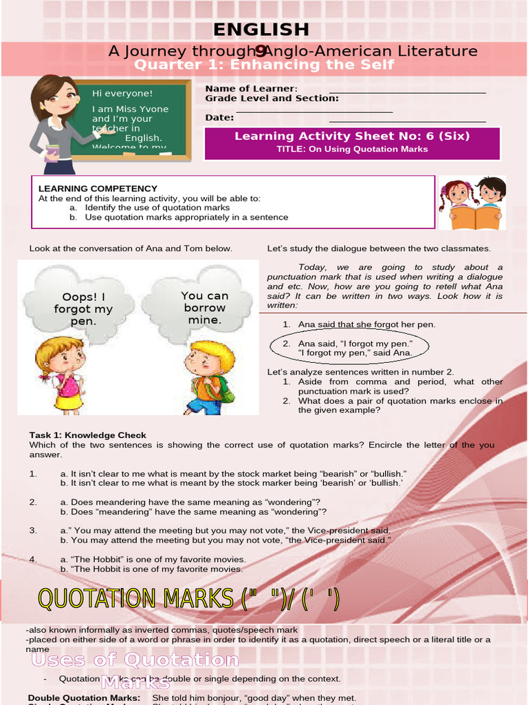 On Using Quotation Marks | PDF | Quotation Mark | Semiotics