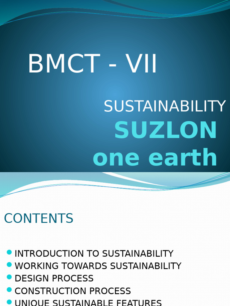 Suzlon One Earth | PDF | Recycling | Building Insulation