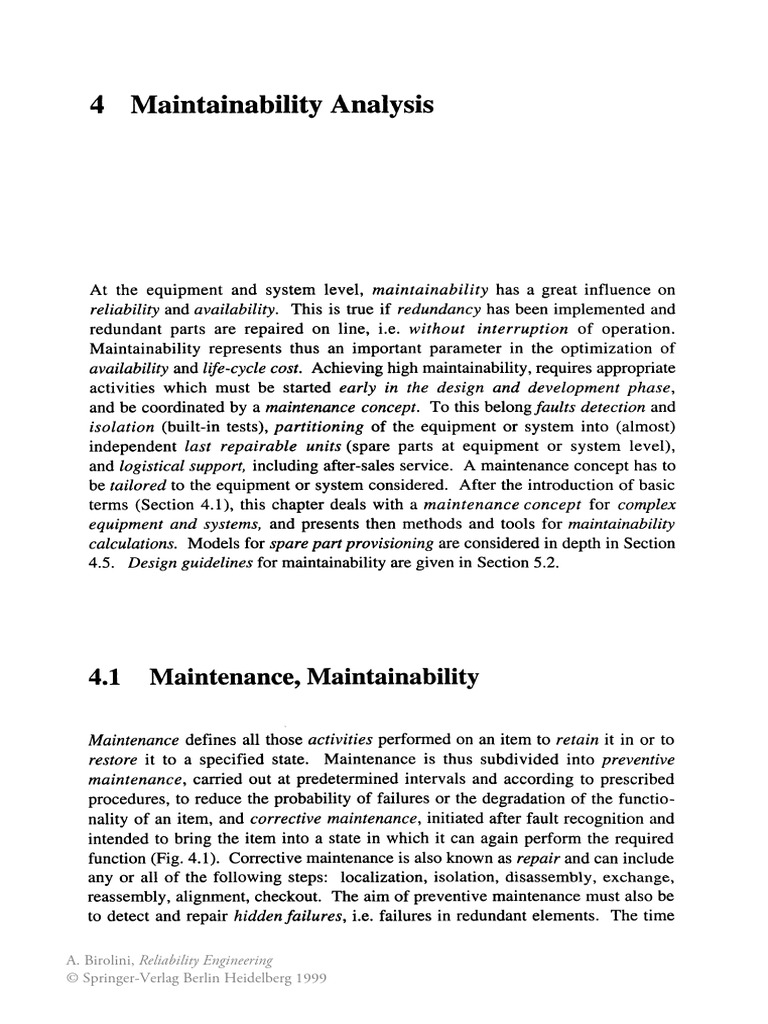 Maintainability Analysis Thesis | PDF | Reliability Engineering | Applied Mathematics