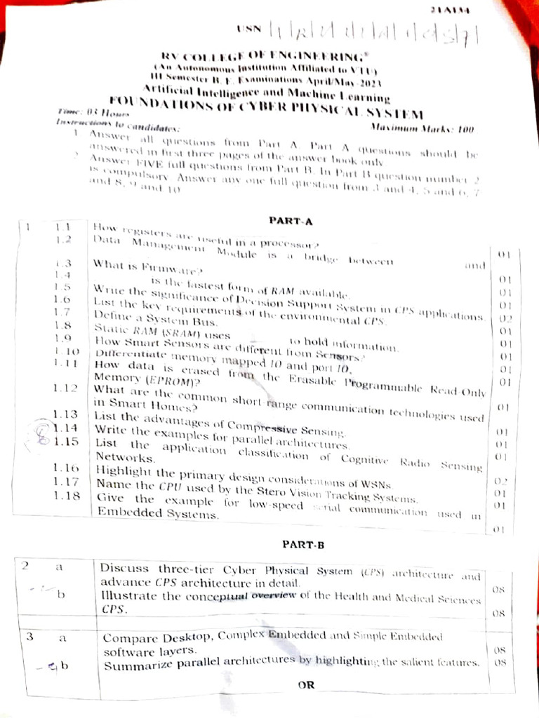 CPS SEE 2021 | PDF | Embedded System | Manufactured Goods