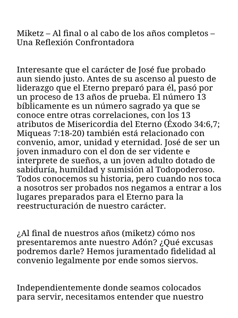 Parashat Miketz Lisa Velázquez | PDF