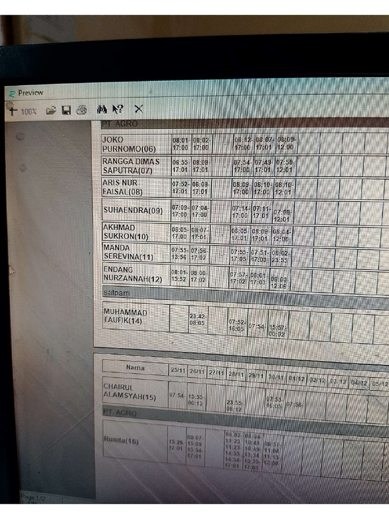 Rumus Formula Absen 3 Shift + Access Control (Anti Error) | PDF