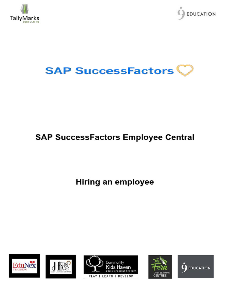 SAP SuccessFactors: Add New Employee Guide | PDF