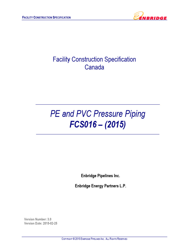 FCS016 PE and PCV Pressure Piping | PDF | Pipe (Fluid Conveyance ...
