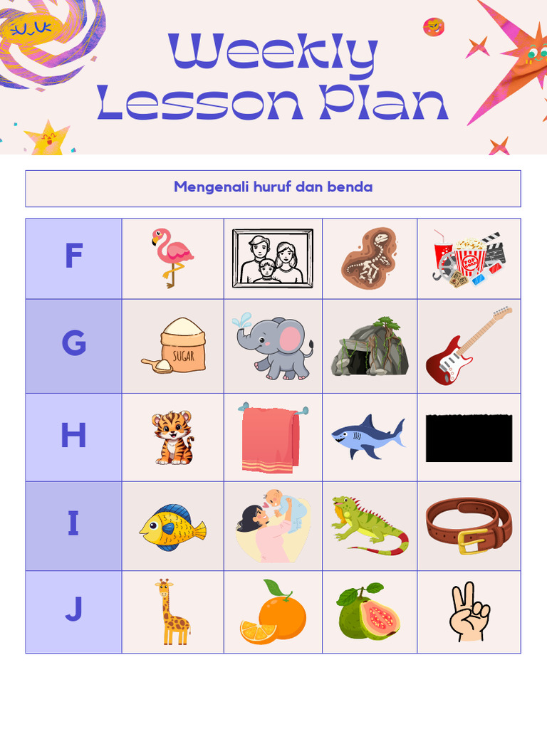 Belajar Huruf F-J | PDF