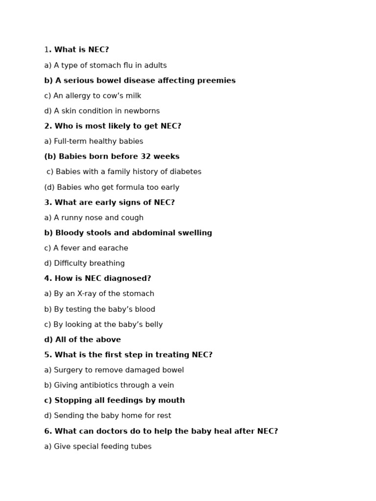 NEC in Preemies: Symptoms, Risks, and Treatment | PDF | Infants ...