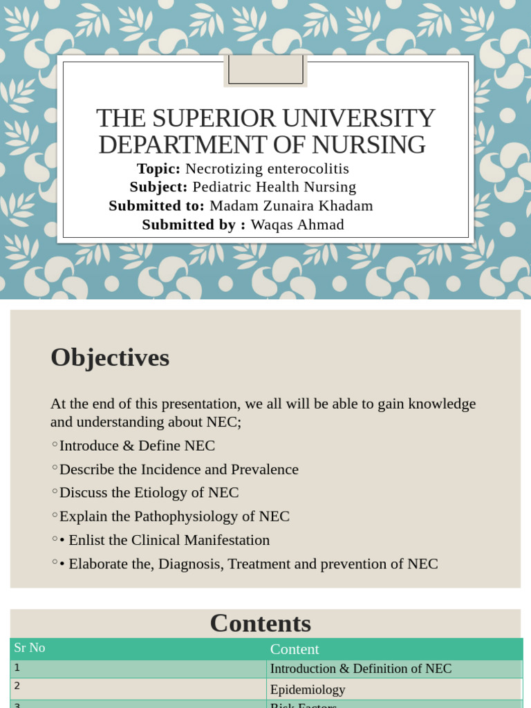 Nec. | PDF | Preterm Birth | Diseases And Disorders