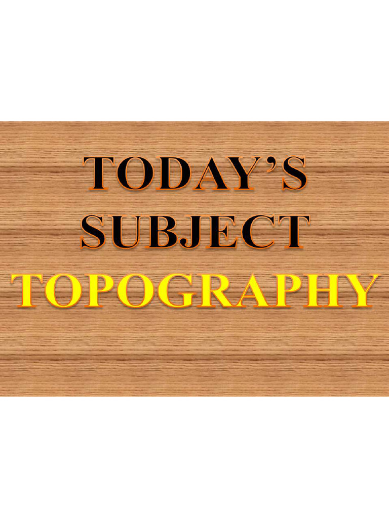 Topography 1 | PDF