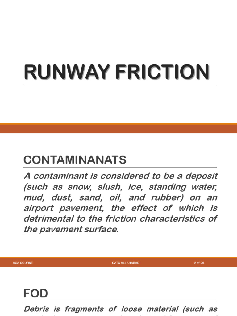 COURSE - Runway Friction | PDF | Applied And Interdisciplinary Physics ...