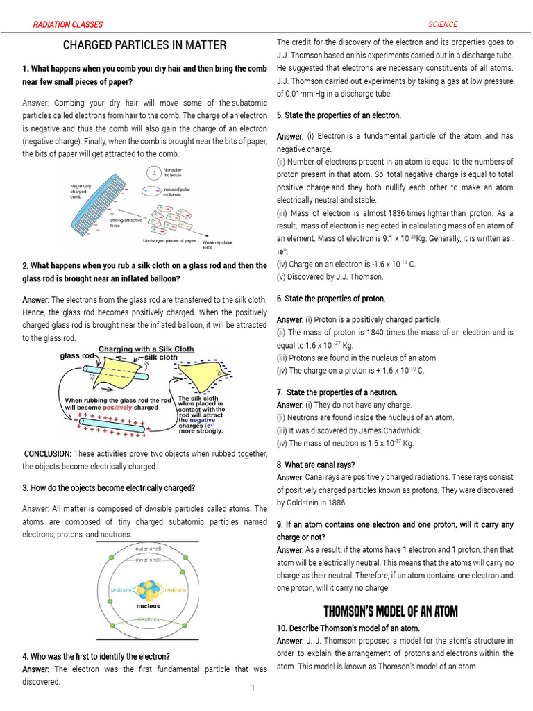 STRUCTURE OF ATOM | PDF | Atoms | Atomic Nucleus