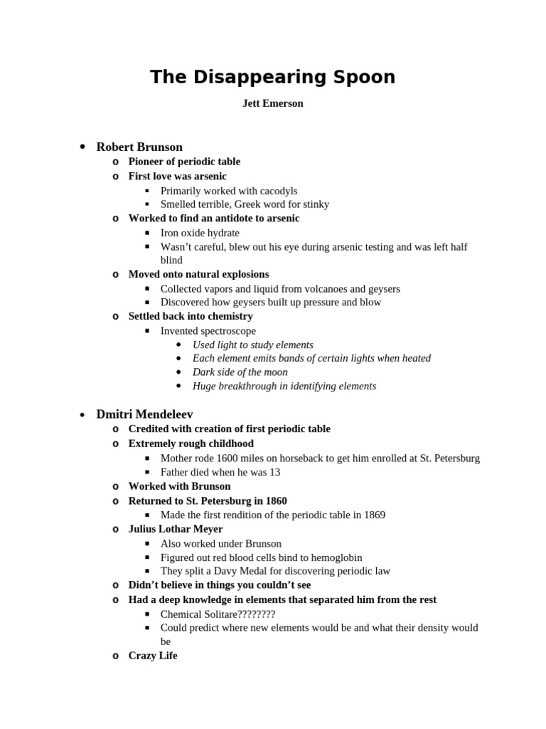 The Disappearing Spoon_JE | PDF