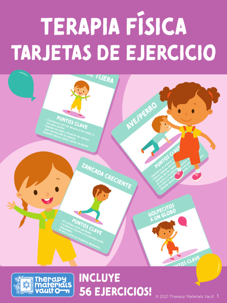Physical Therapy Exercise Cards Spanish LTFKVZ | PDF