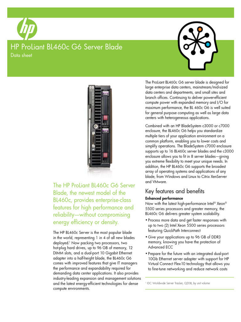 proliant-bl460c-g6 | PDF | Computer Science | Computer Architecture