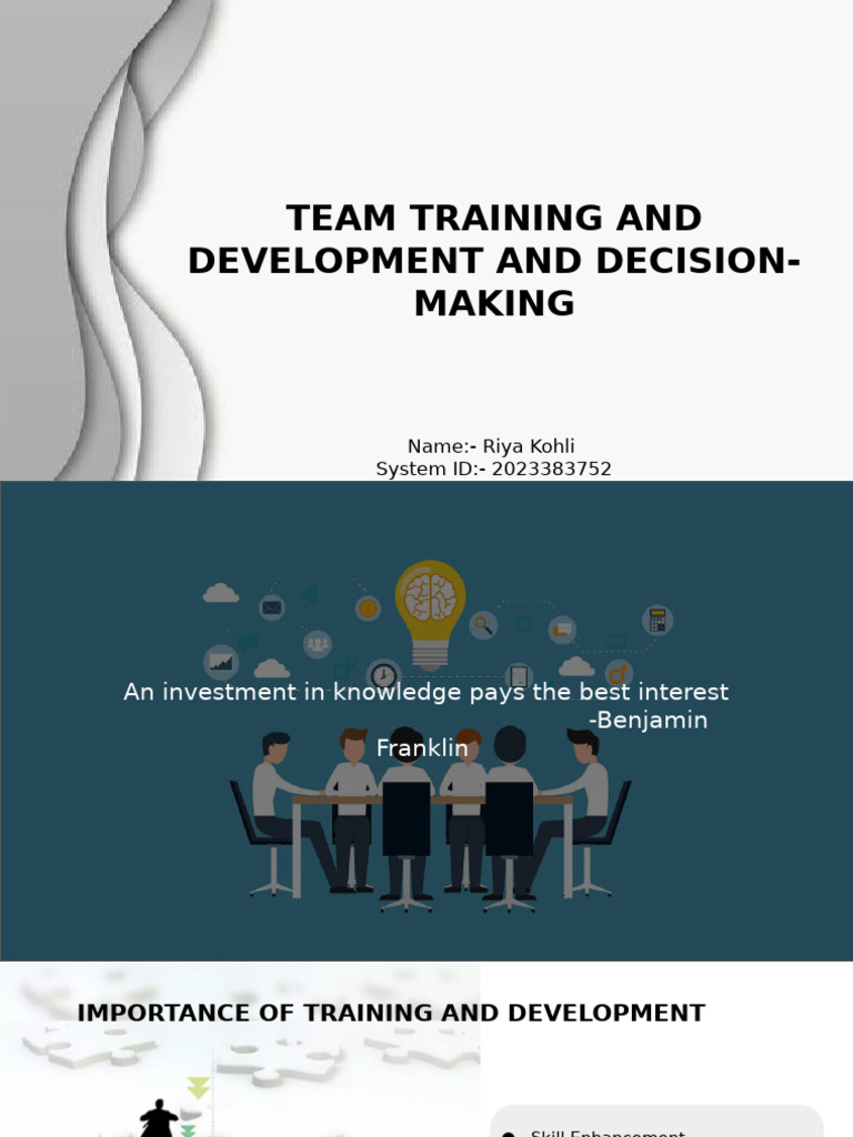 Team Training and Development and Decision-Making | PDF