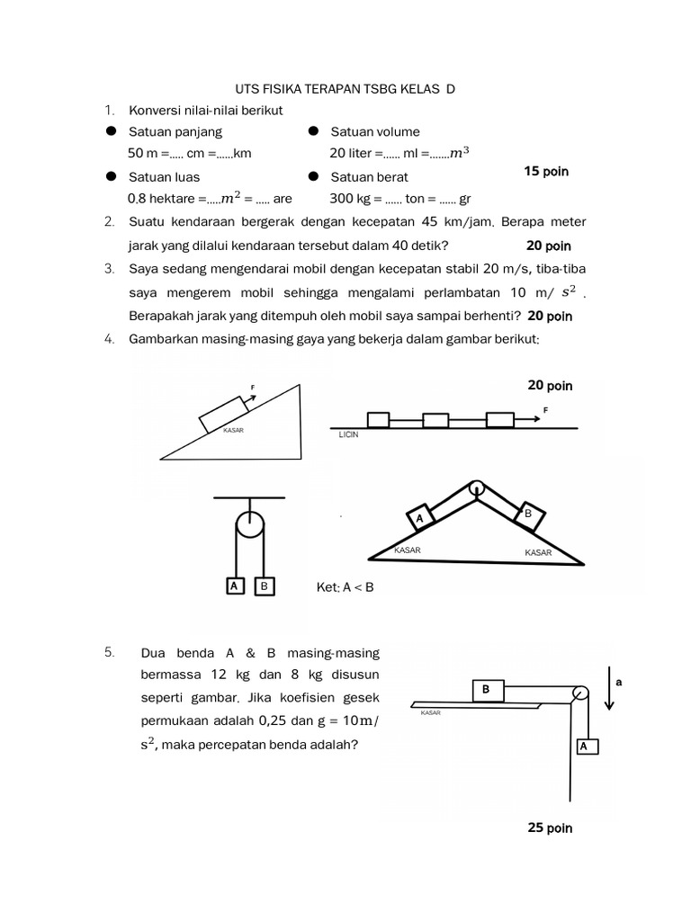 Uts Fisika Terapan 2024 | PDF