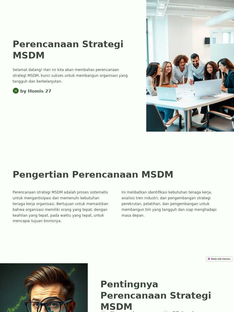 Perencanaan Strategi MSDM | PDF
