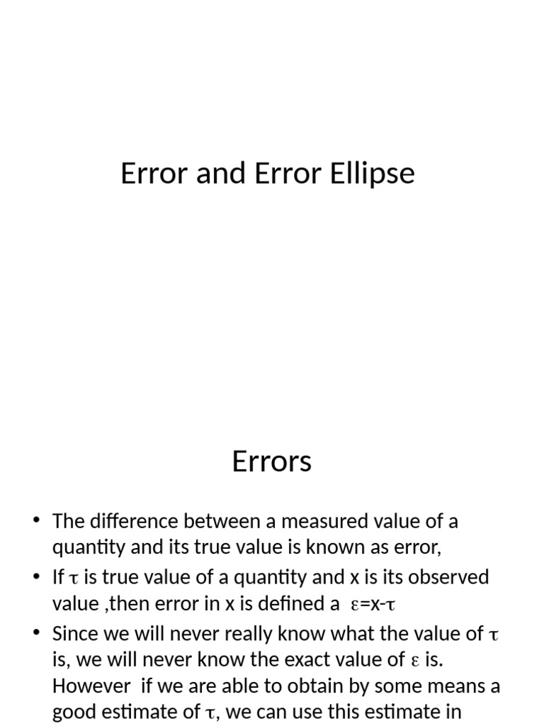 Error and Error Ellipses | PDF | Observational Error | Coordinate System