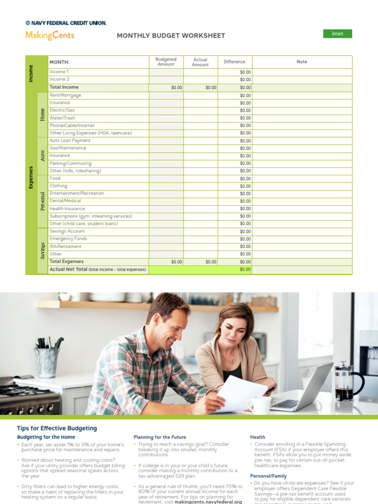 Budget Worksheet | PDF | Economies