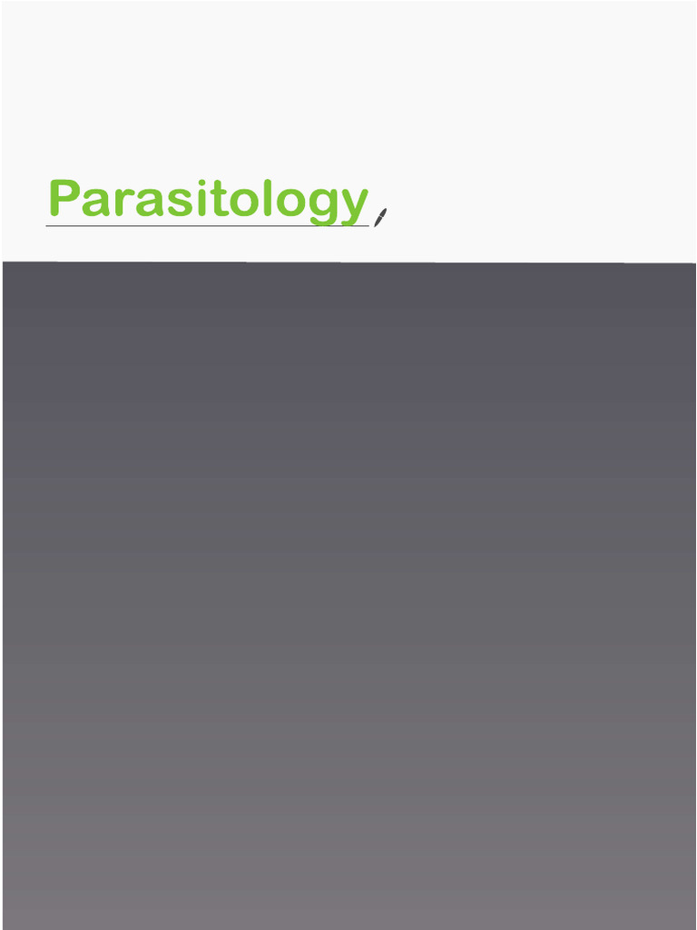 Parasitology | PDF