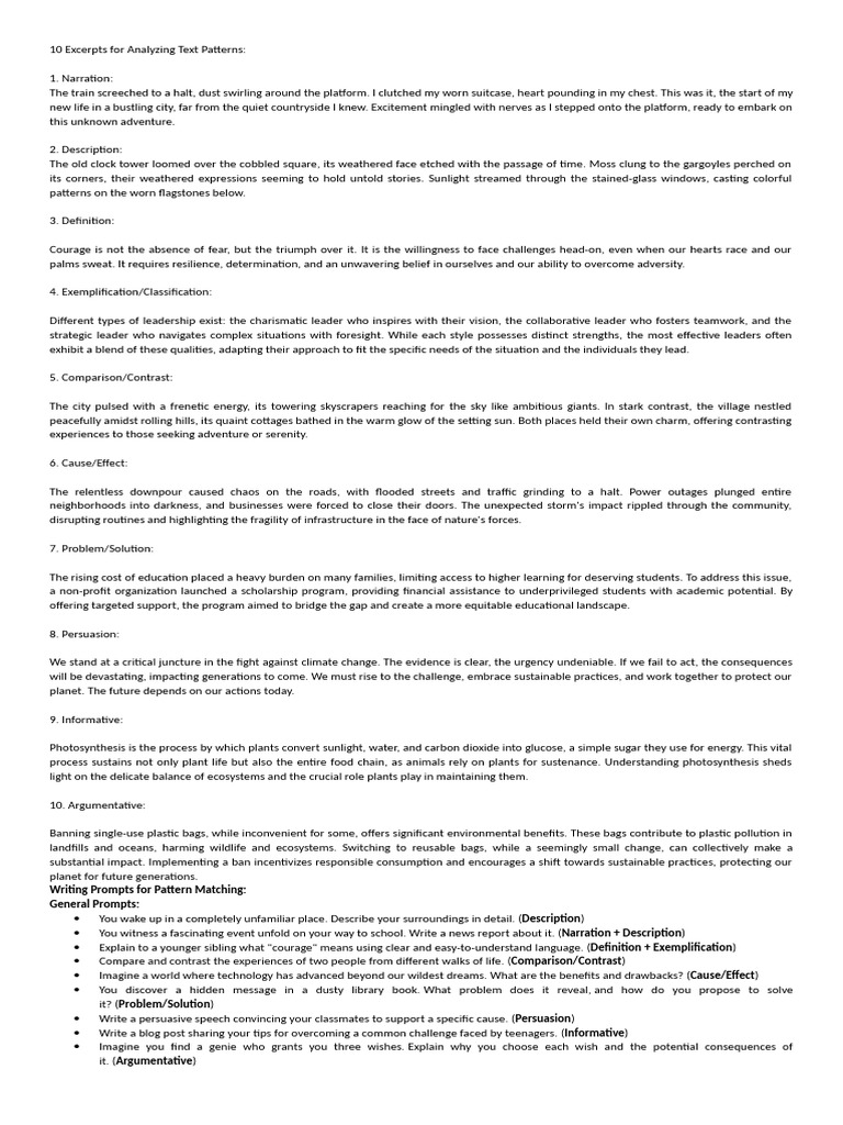 Patterns of Written Texts-Activity | PDF | Sustainability | Ecosystem