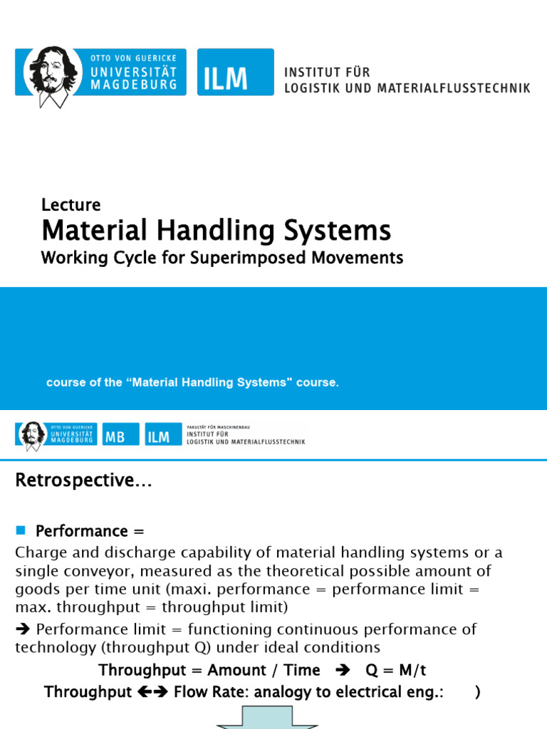 Superimposed Movements in Material Handling | PDF | Flow Measurement ...