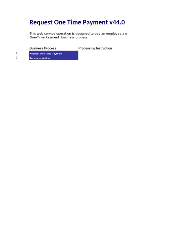 One-Time Payment Request Process v44.0 | PDF | Parameter (Computer ...