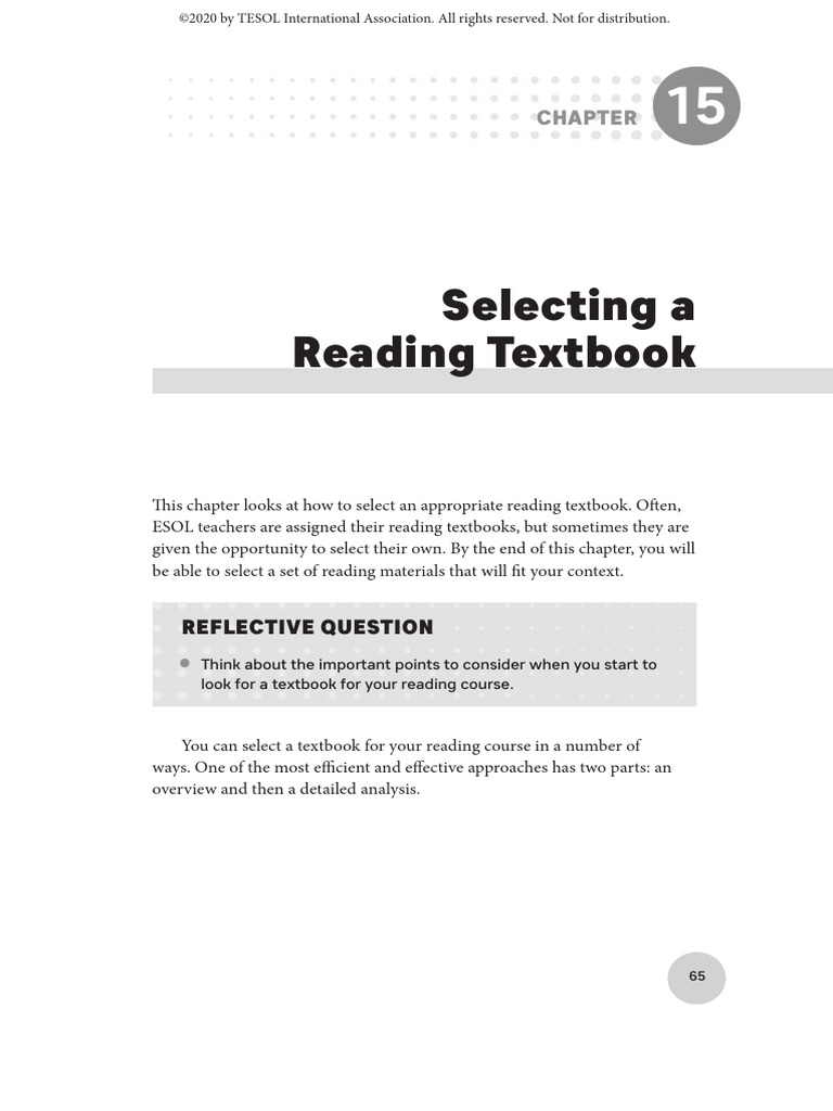 Teaching Reading Revised Edition - (15. Selecting A Reading Textbook ...
