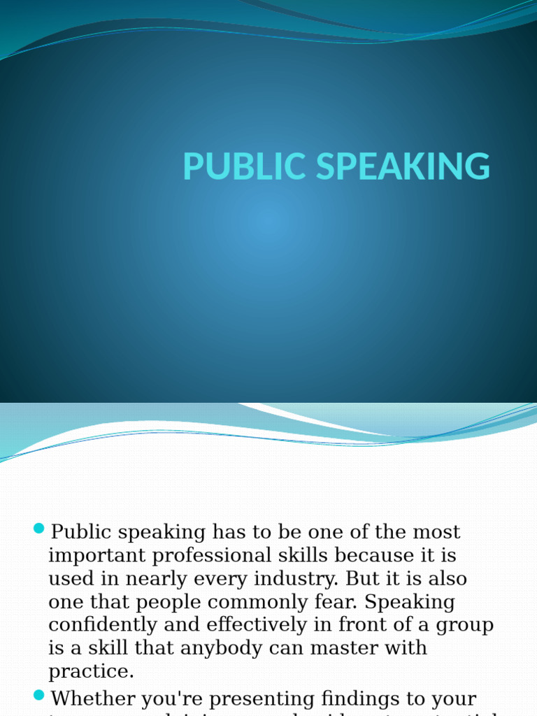 Public Speaking | PDF | Public Speaking | Body Language