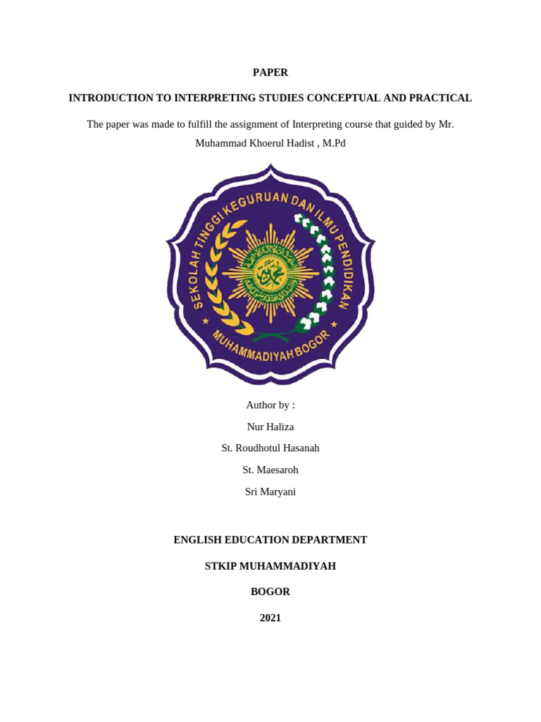 Kel. 2 PAPER INTERPRETING | PDF | Language Interpretation | Translations