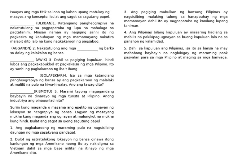 Activity Grade 4 | PDF