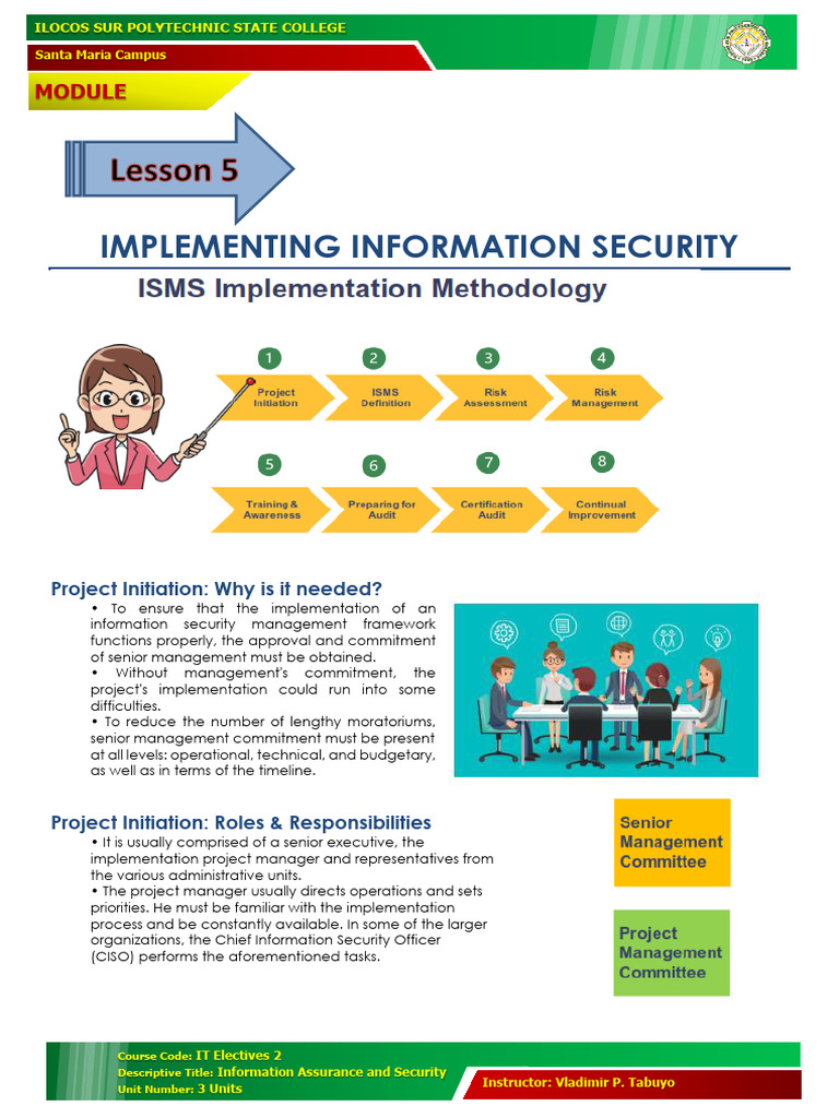 IT Electives 2 Information Assurance and Security Lesson 5 | PDF | Risk | Computer Security