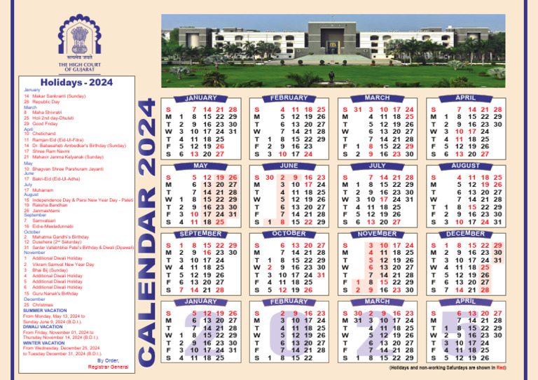 2024 Holiday Calendar and Vacations | PDF | Observances | Festival