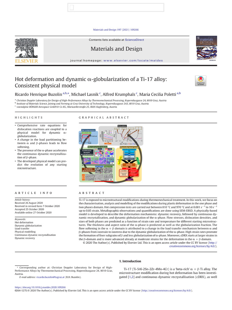 5 - Hot Deformation and Dynamic Α-globularization of a Ti-17 Alloy ...