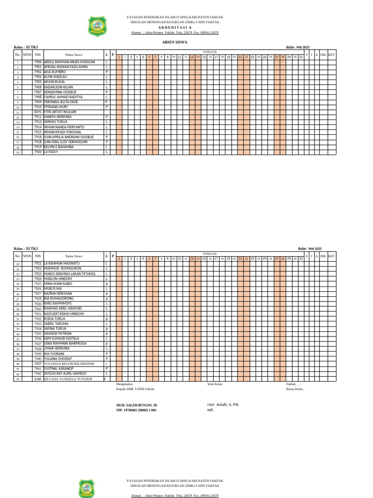 ABSEN Januari 2024 | PDF