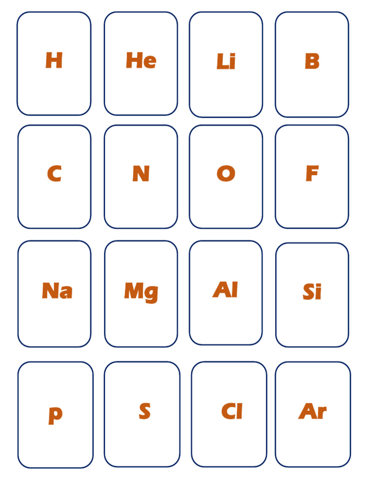 602103323 Memorama Elementos | PDF