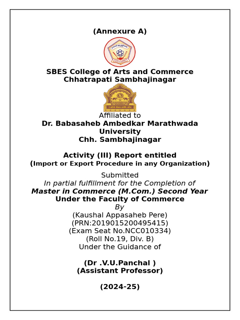 Kaushal Acitivy | PDF | Business | Trade