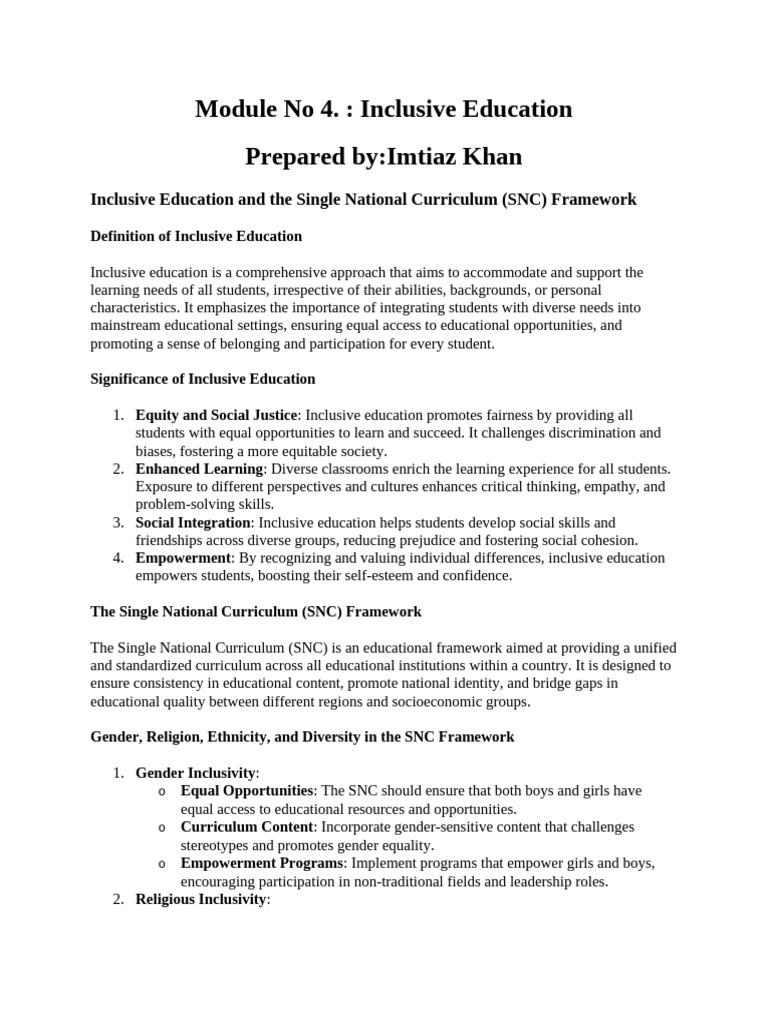 Module No 4 solution | PDF | Inclusion (Education) | Liberal Arts Education