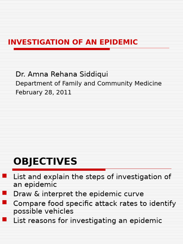 EPIDEMIC Investigation-feb28Final | PDF | Epidemics | Epidemiology